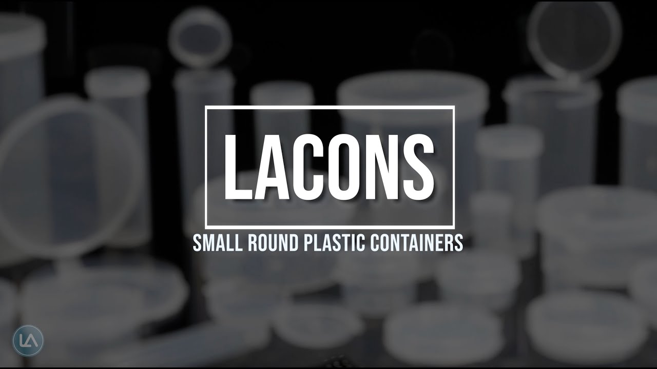 Lacons® Small Round Plastic Containers - YouTube