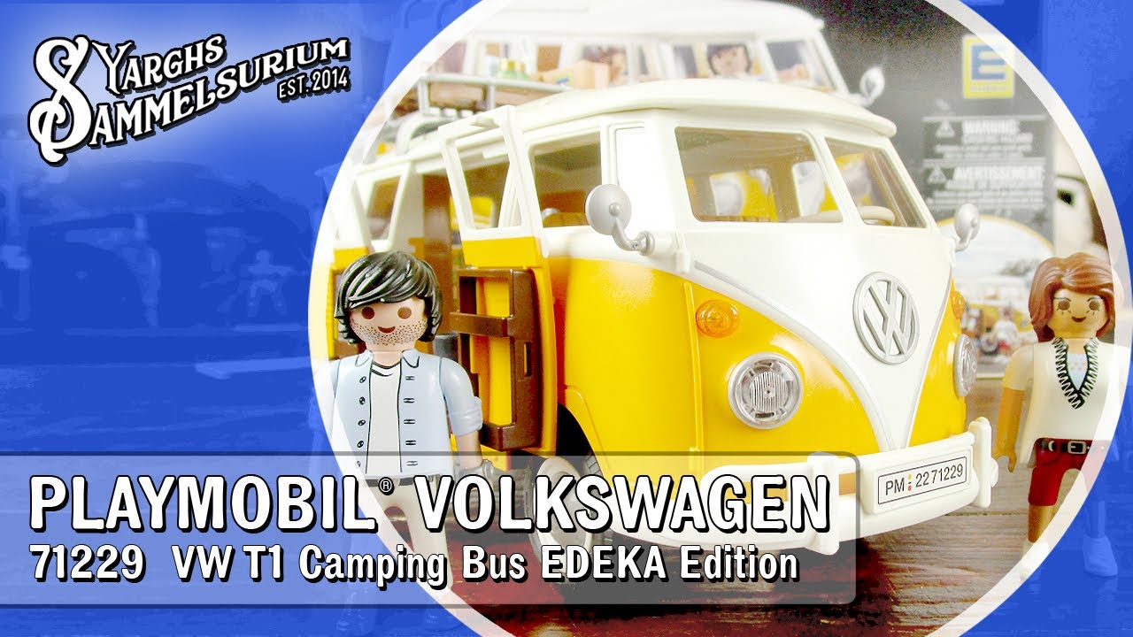 🚘 PLAYMOBIL VW 71229 - Volkswagen T1 Camping Bus EDEKA Edition - Review ...