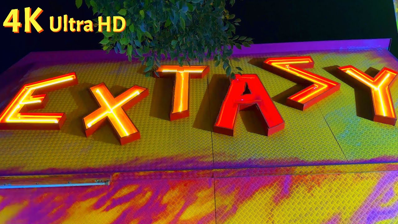 EXTASY Roller Coaster Ride @ Amusement Park Prater Wien City Tour [4K ...