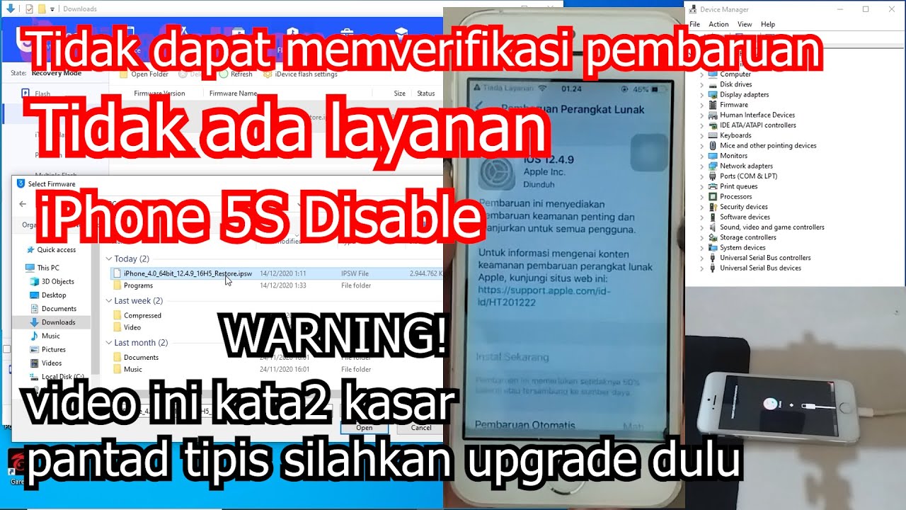Tutorial Flash / Update iPhone 5S (Simple) Work! - YouTube