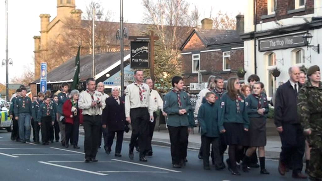 Remembrance Day Parade through Burscough Village, 13th Nov 2011 - YouTube