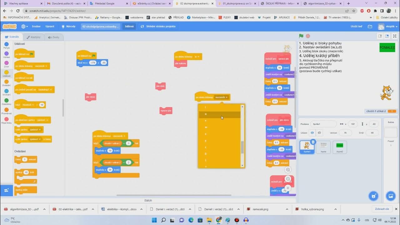 Programování SCRATCH (bloky, podprogramy) - YouTube