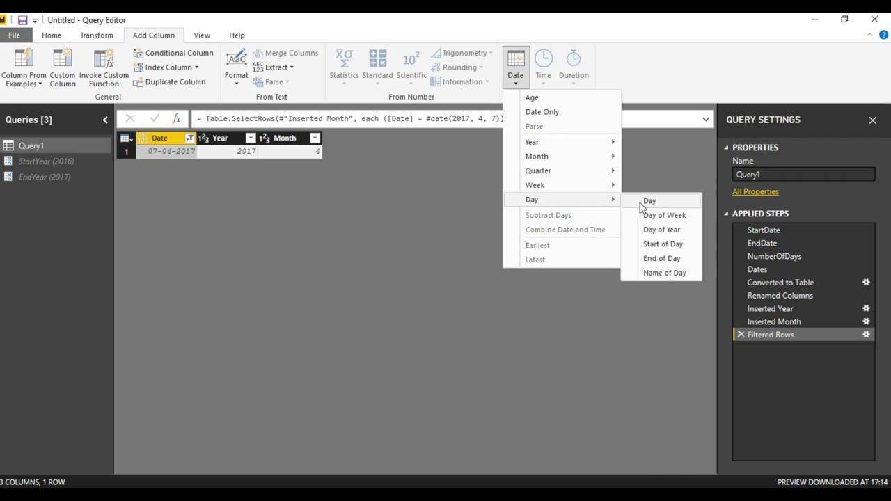 Session 10 Creating Date Dimension using Parameters - YouTube