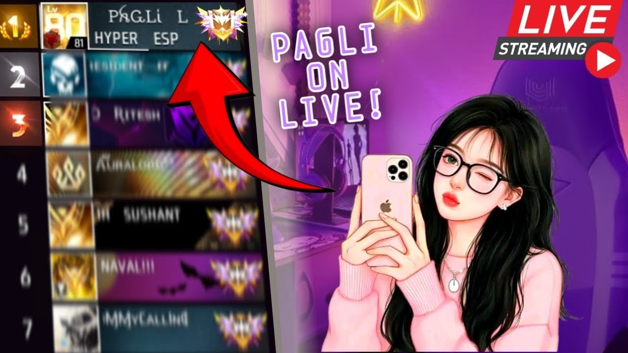 [Live] New Season Rank Push with Pagli || #shortsfeed #livestream #shortslive #fflive #paglilive ...