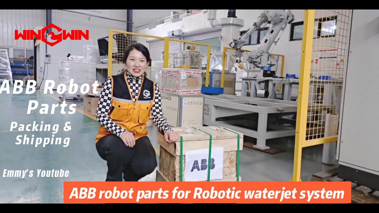 ABB robot parts packing and shipping - YouTube