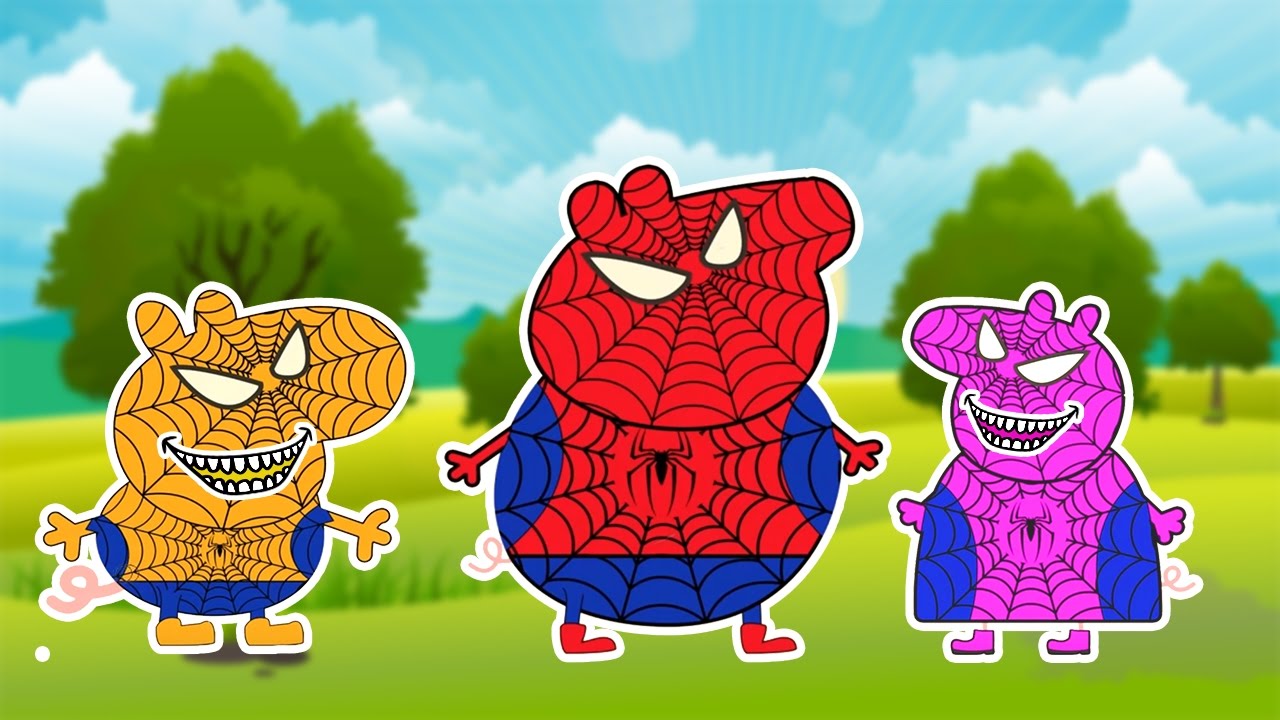 Spiderman Cartoon Peppa Pig Finger Family Saviors The Beast #2 Peppa ...