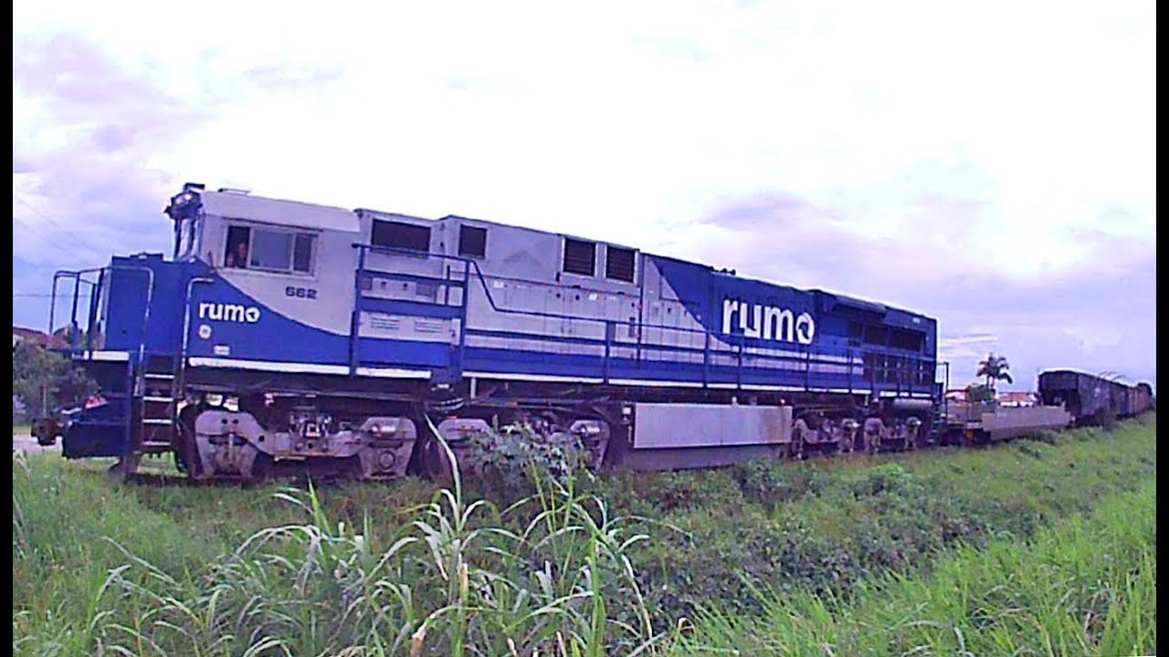 TREM Teste RUMO Primeira viagem com ES43BBi Com Vagões na Serra do Mar ...