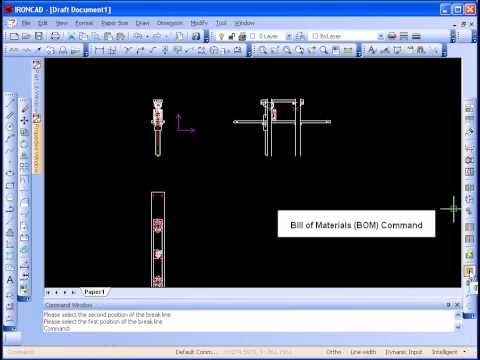 IRONCAD Integrated CAXA Draft - Creating Views and BOM from 3D Part 2 - YouTube