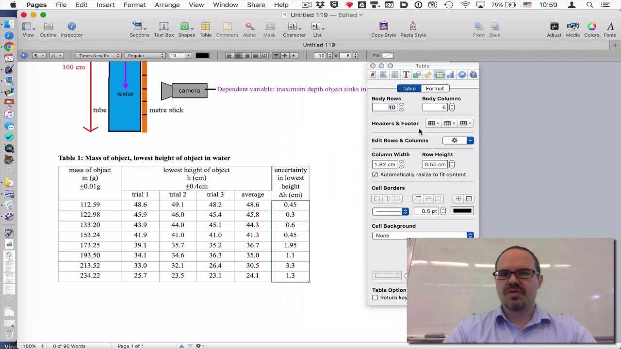 Uncertainty with Max and Min in Spreadsheet and Logger Pro - YouTube
