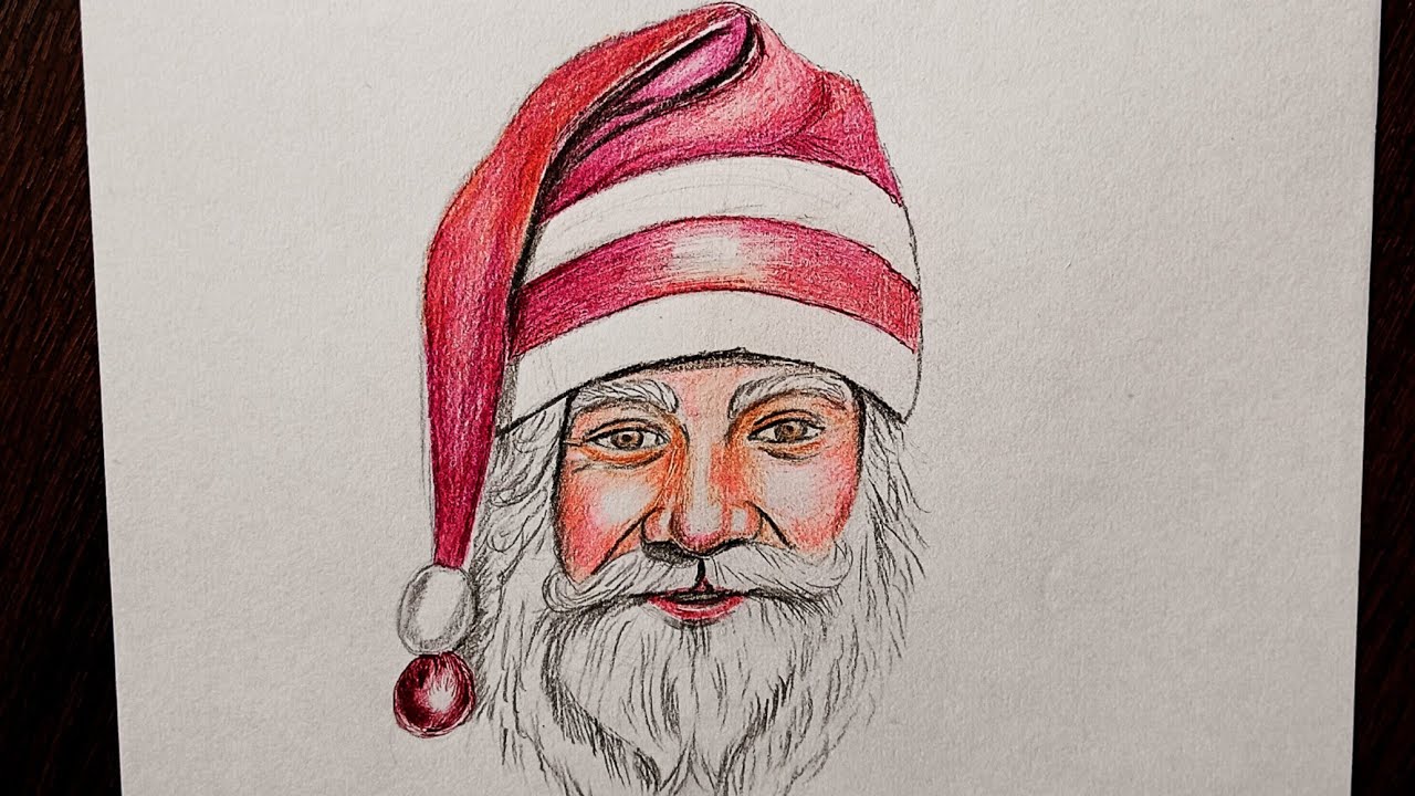 How To Draw Santa Claus | Realistic Santa Claus Drawing - YouTube