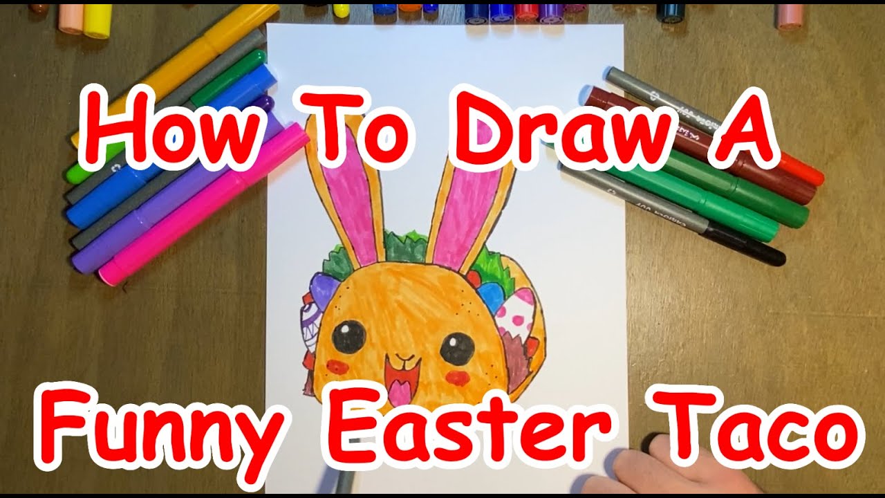 How To Draw A Funny Easter Taco | Interactive ART Tutorial - YouTube