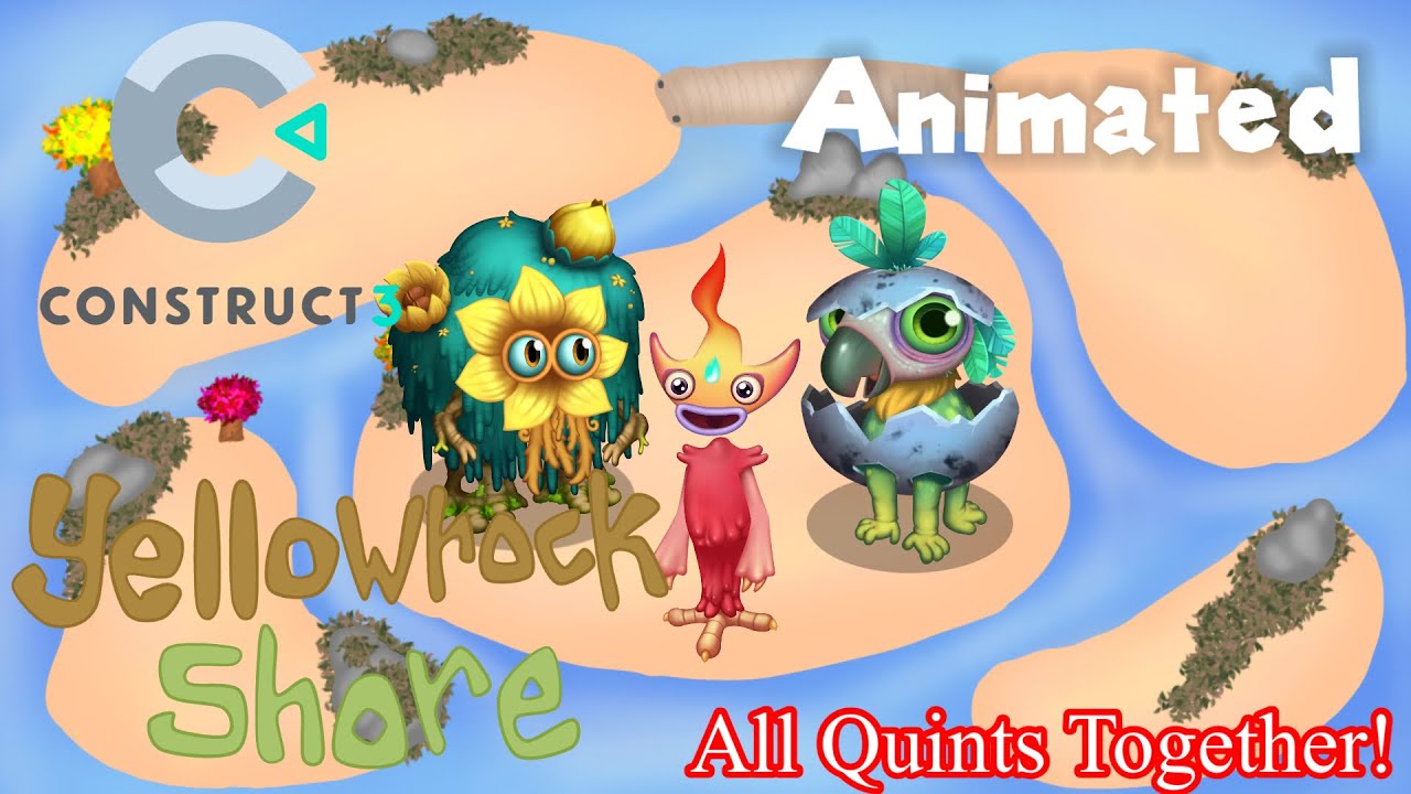 The Yellowrock Shore, but only the Quint Element monsters! (ANIMATED ...