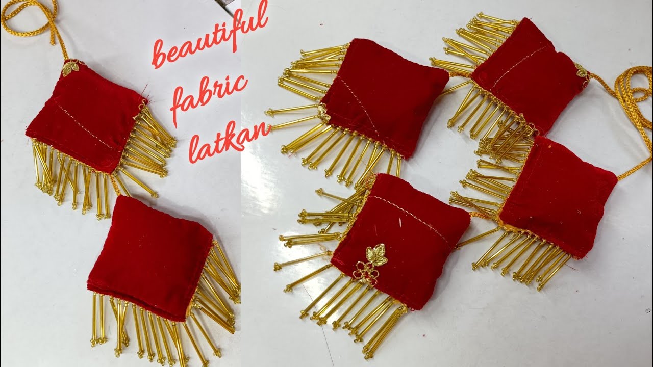 Very beautiful fabric latkan/ new latkan design/ heavy latkan making so ...