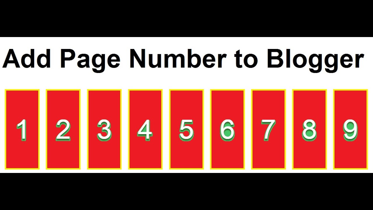 How to Add Page Number to Blogger Part - 17 - YouTube