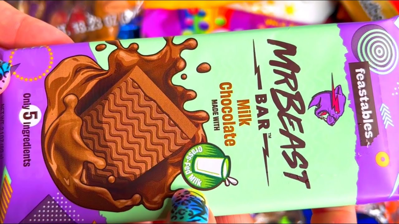 MrBeast Feastables Original Chocolate Candy Bar Unwrapping ASMR - YouTube
