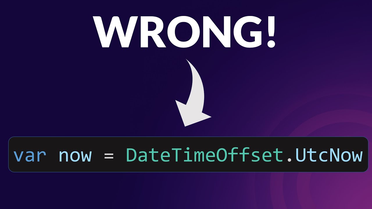 A New Way To Deal With Time In .NET 8 - YouTube