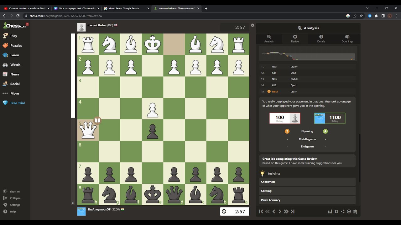 Chess Trap Against The Scholars Mate - YouTube