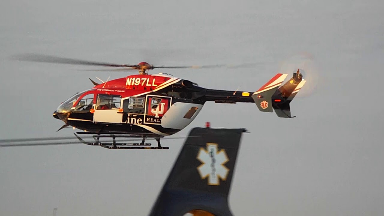 STAT MedEvac 1 (N639ME) and Air Methods N197LL landing at AGC - YouTube