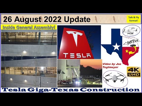 Tesla Gigafactory Texas 26 August 2022 Cyber Truck & Model Y Factory Construction Update (06:45AM)