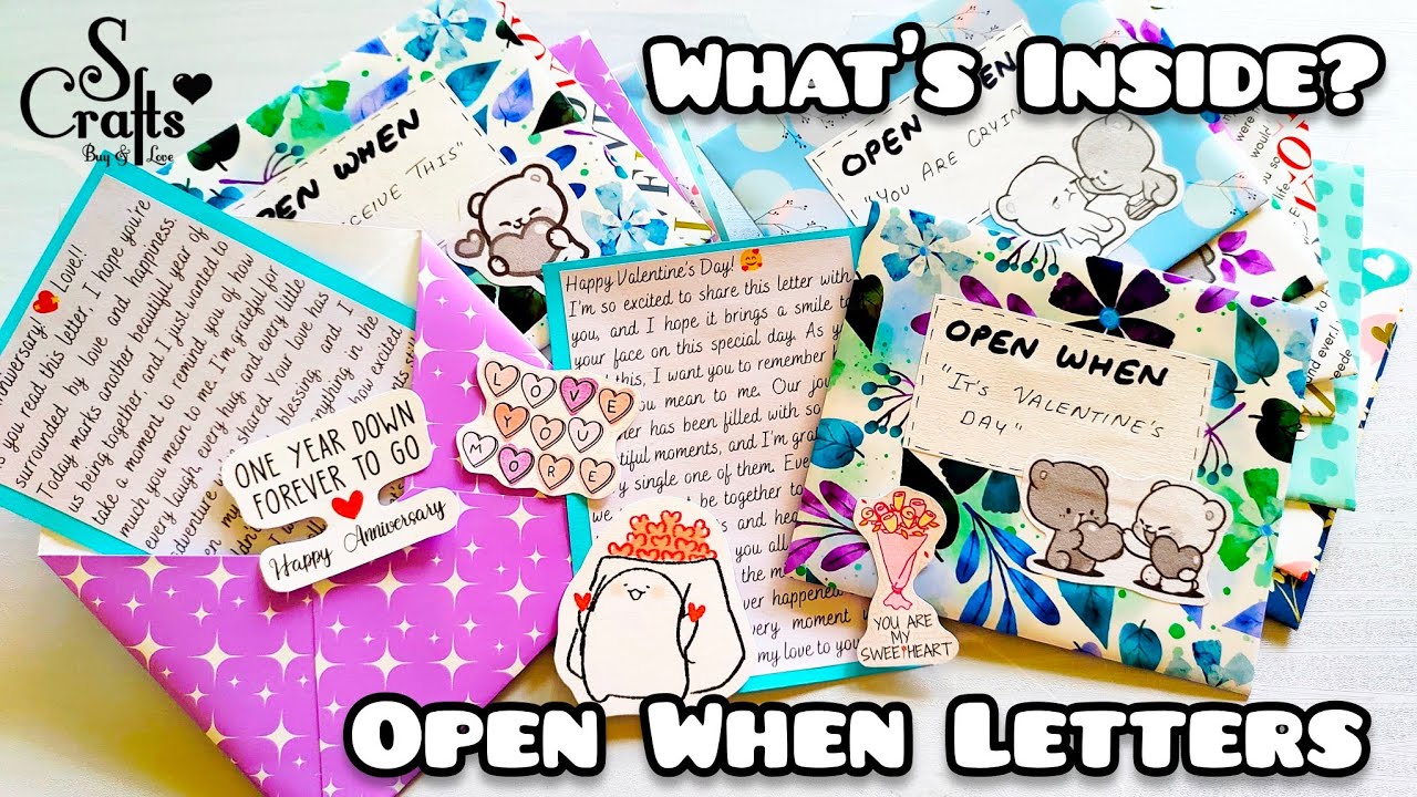 What's Inside Open When Letters ( 20 ) Handmade | Long distance gift ...