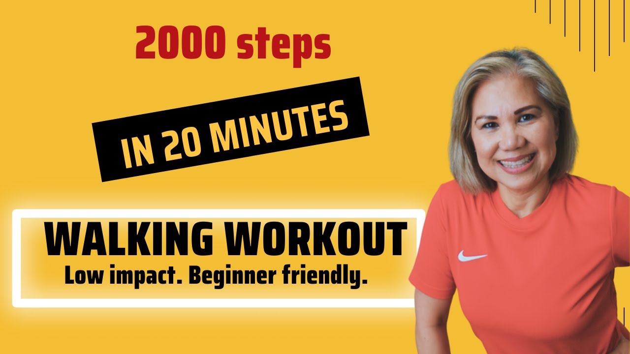 INDOOR WALKING WORKOUT | 20 MINUTES BEGINNER KNEE-FRIENDLY | 2000 STEPS ...