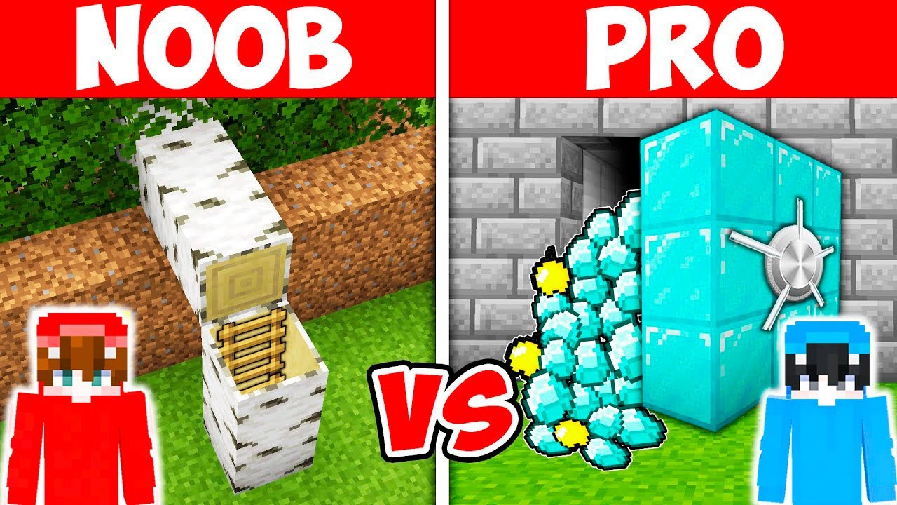 Minecraft NOOB vs PRO: Base 100% Secreta en Batalla de Construcción ...