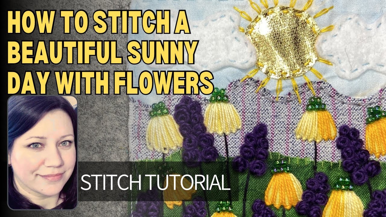 Scrap Fabric Slow Stitch Embroidery - Landscape Tutorial #embroidery # ...