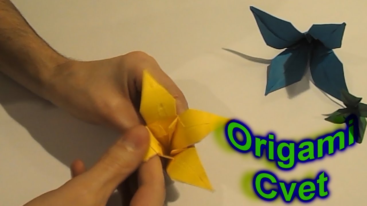 ORIGAMI: Cvet Od Papira - How To Make A Paper Flower - YouTube