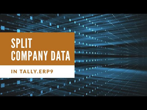 Split company Data in Tally.Erp9/computerized accounting system/s.no-35 ...