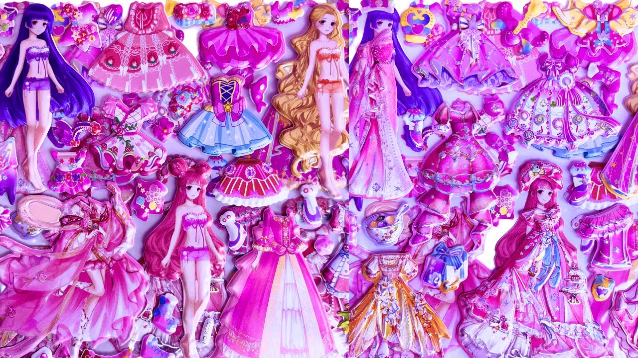 Princess Dress up Collection | Princess Dress up Change Stickers ...