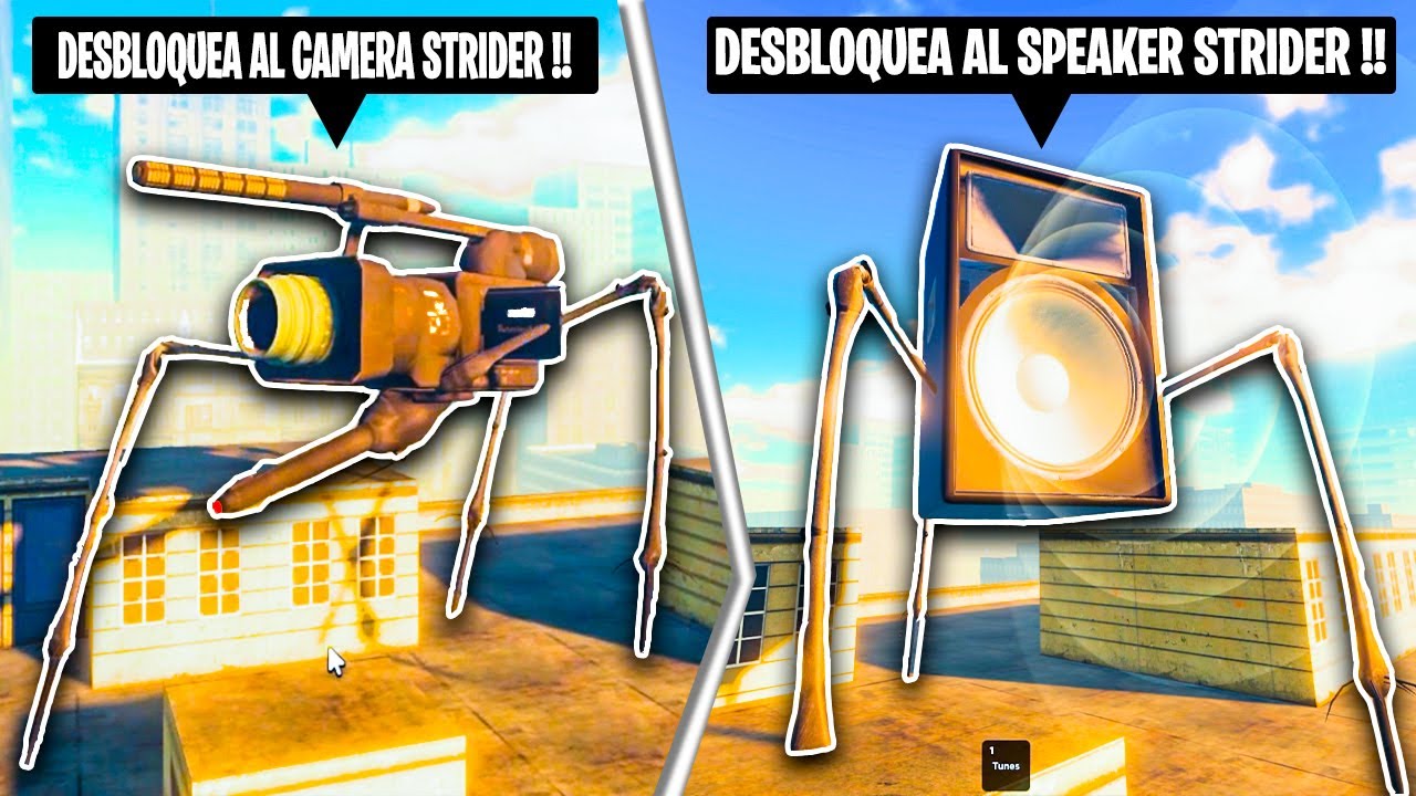 Cómo DESBLOQUEAR al CAMERA STRIDER y SPEAKER STRIDER ROBLOX SKIBIVERSE SKIBIDI TOILET Skibidi ...