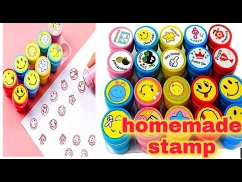 Homemade stamp# how to make stamp at home/diy stamp. - YouTube