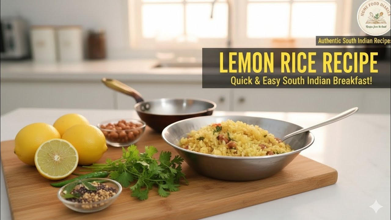 Lemon Rice SouthIndian Special (Chitraannam) | lemon Rice kaise banathe ...