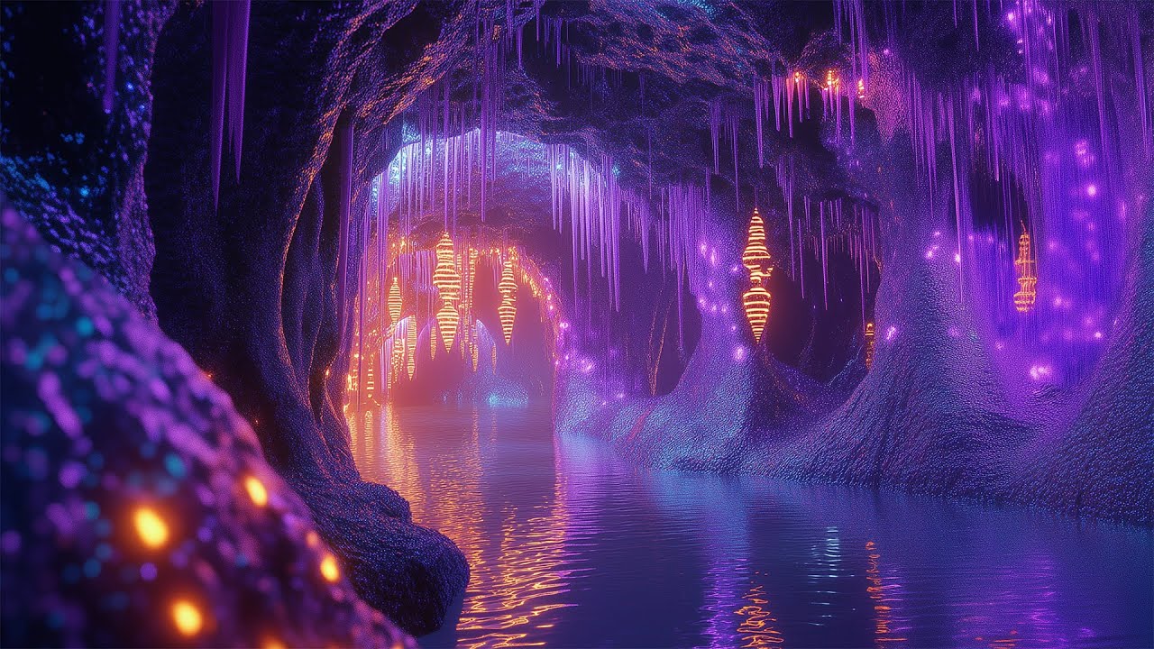 DMTPORTAL - aqueous echoes of the realm (4K Ethereal Ambient Visualizer ...