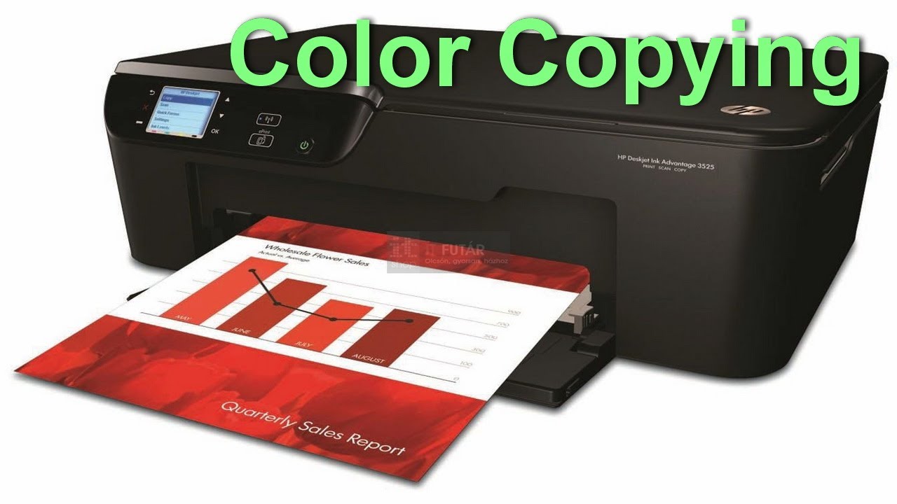 HP Deskjet Ink Advantage 3525 - Color Copying - Preview - YouTube