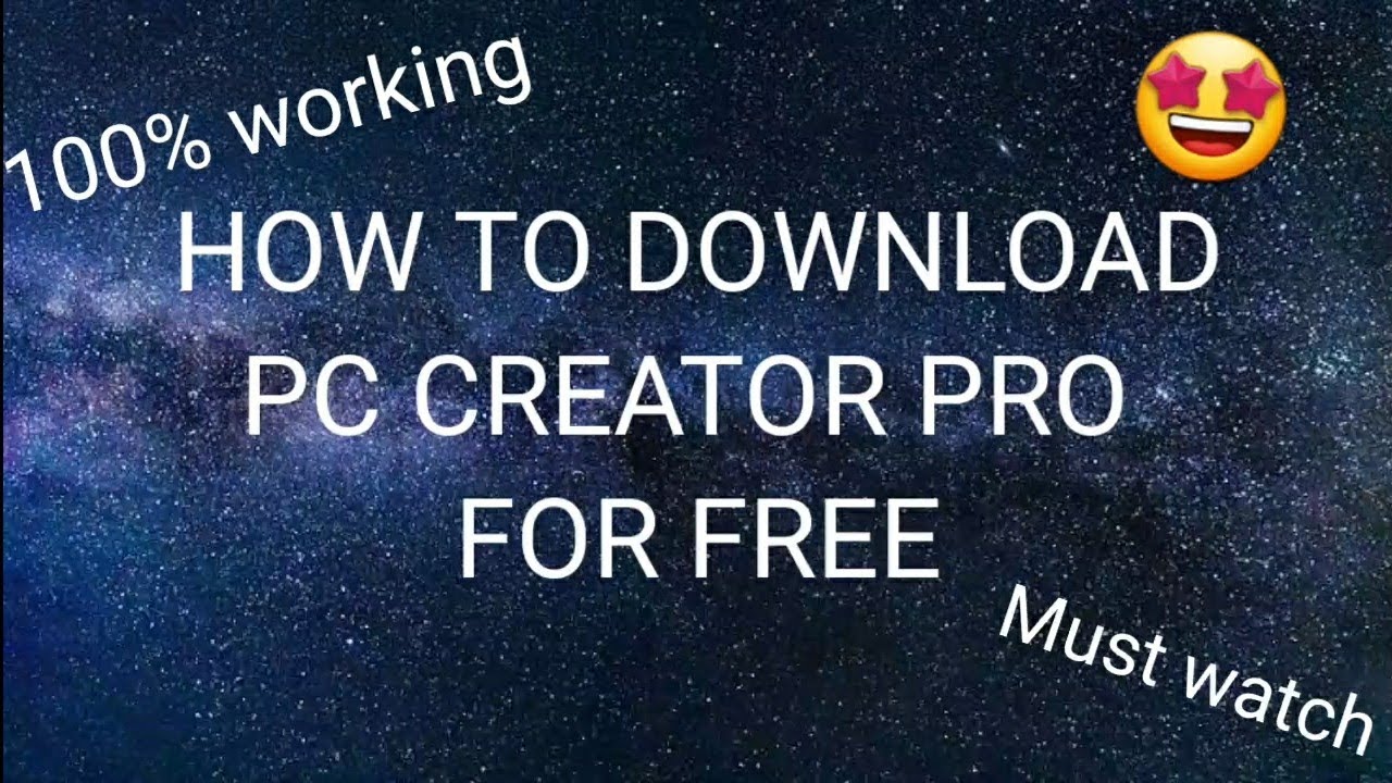 How to download pc creator pro for free - YouTube