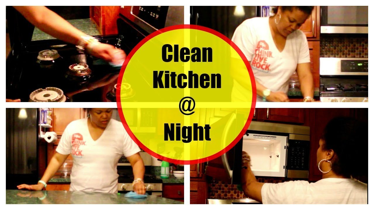 Clean Kitchen at Night! Collab - YouTube