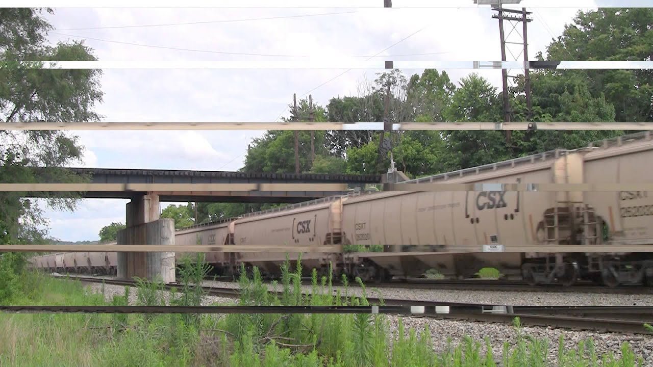 CSX Grain Train With Boxcar Logo AC60 Kenova, WV [HD] - YouTube