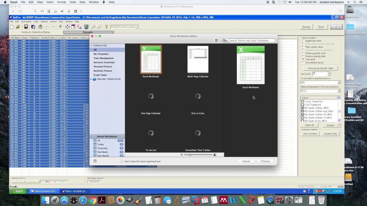 MxPro Tutorial Pt II - Processing Results and Data into Spreadsheet ...