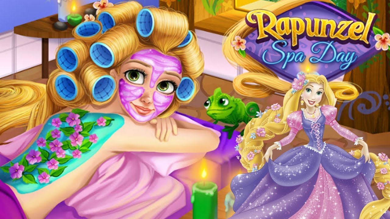 Tangled - Rapunzel Spa Day - Disney Cartoon Game For Kids & Children ...