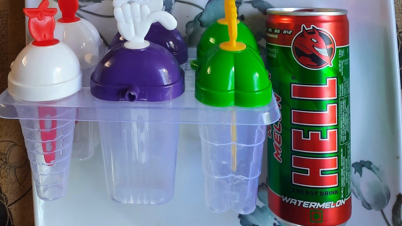 HELL Watermelon energy drink ice popsicle - YouTube