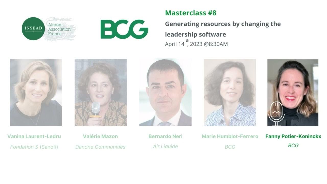 BCG x INSEAD Masterclass #8: Generating Resources by Changing the Leadership Software - YouTube