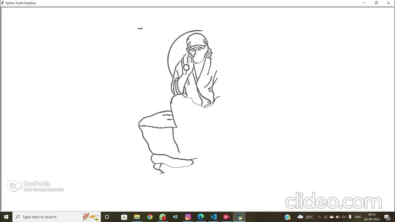 Draw Sai Baba Using Python Youtube