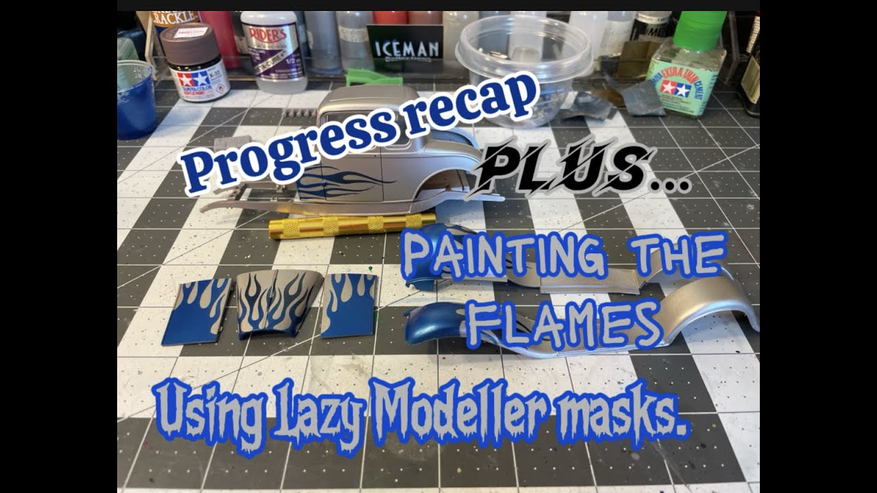 Progress recap, Plus painting the flames using Lazy Modeller masks ...
