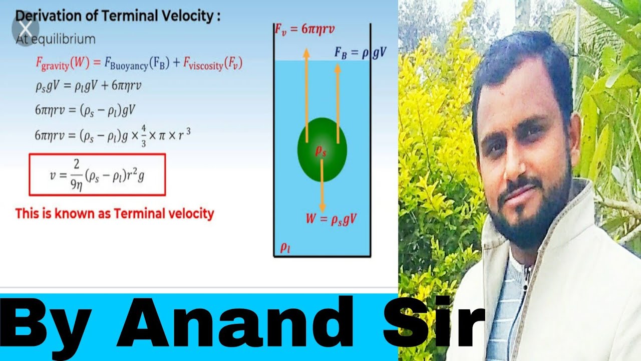 Terminal Velocity of spherical object inside fluid(Stoke's Law) by ...