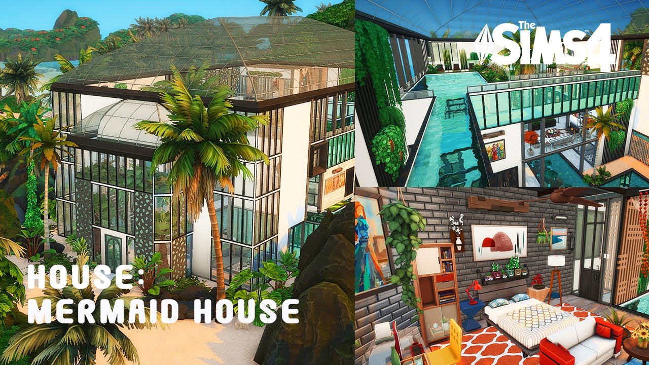The Sims 4 | Mermaid House | No CC | Vlog | Download 🧜‍♀️🧜‍♂️🏠🌊🌴 - YouTube