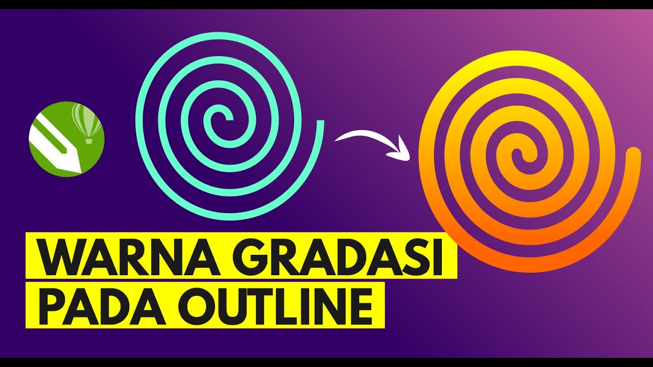 TUTORIAL CARA GRADASI WARNA PADA OUTLINE COREL DRAW - YouTube
