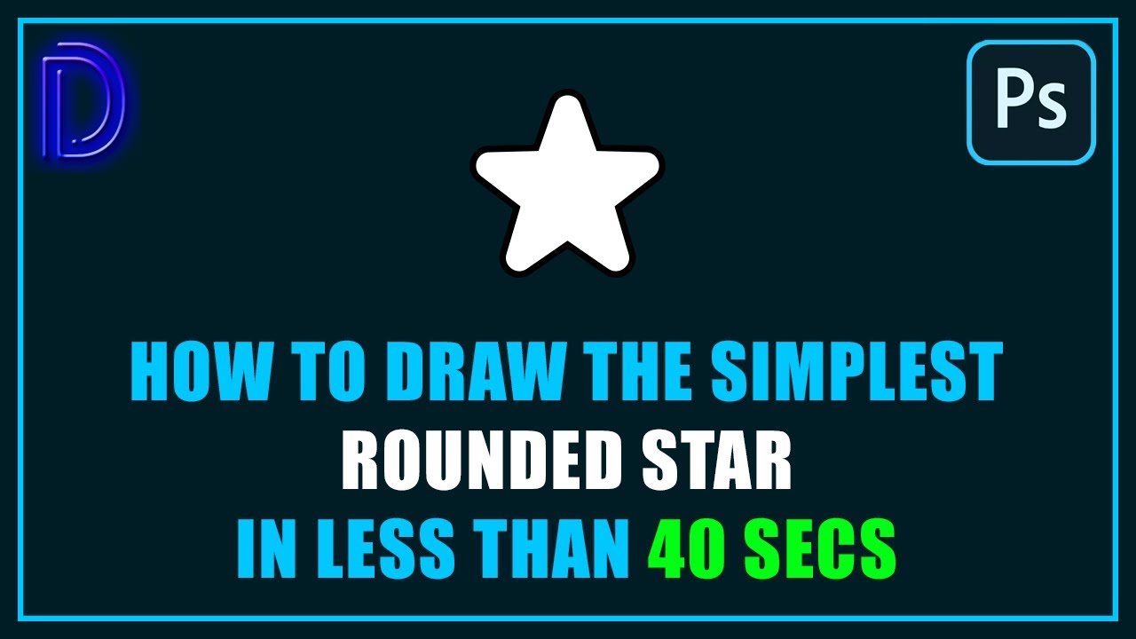 How to Draw a Rounded Star in Photoshop - YouTube