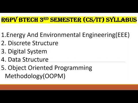 RGPV BTech 3rd Semester (CS/IT) Syllabus | BTech 3rd Semester Syllabus ...