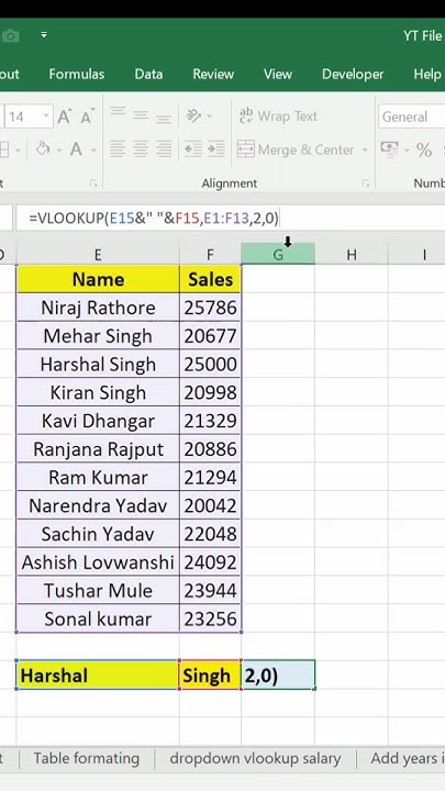 How to find Employee Salary using VLOOKUP in Excel | Excel Tips #shorts ...
